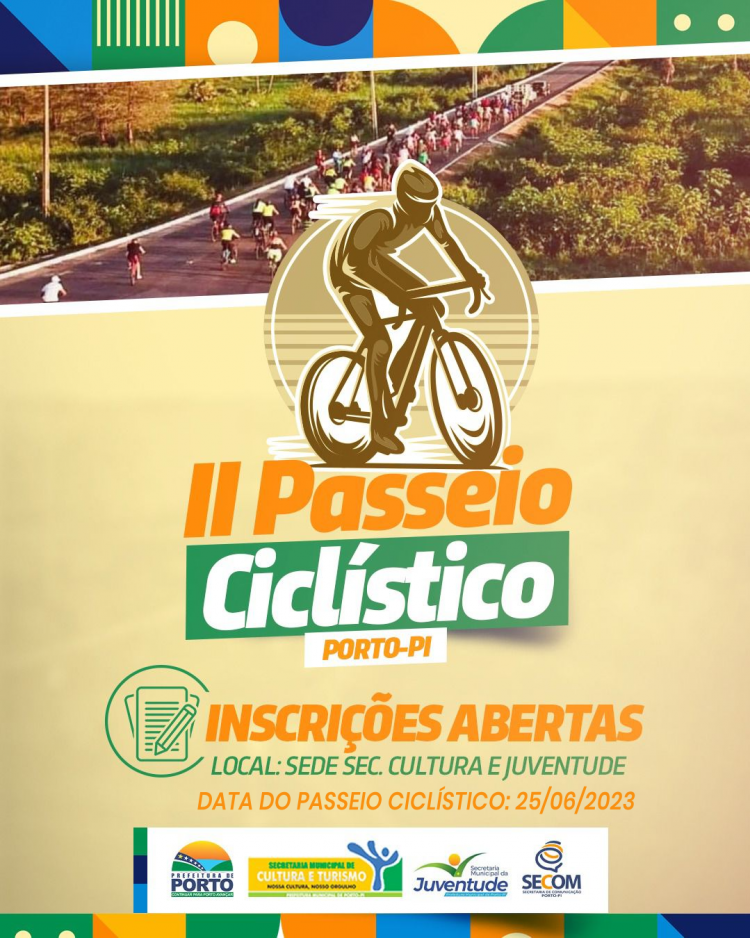 Prefeitura De Porto Abre Inscrições Para O Ii Passeio Ciclístico Que